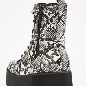 Shoes | Python Skin Pattern Platform Boots | Poshmark